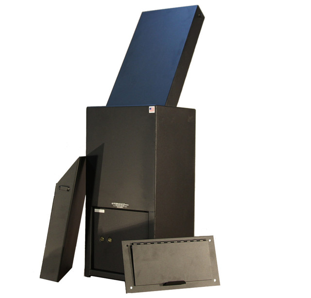 Through Wall Adjustable Chute Drop Box - Locking Security Mailbox