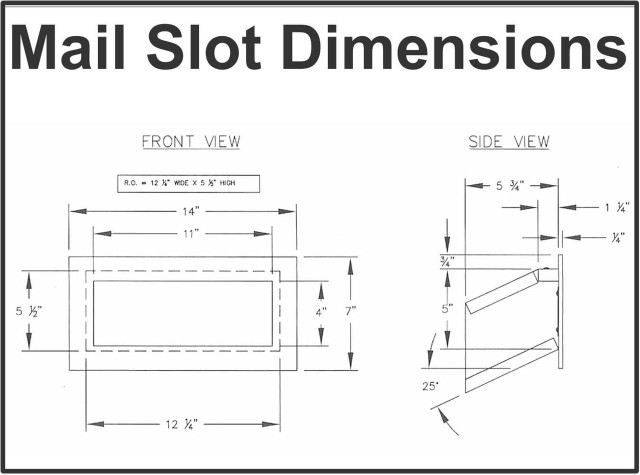 Wall Mail Drop Slot - through the wall mail slot