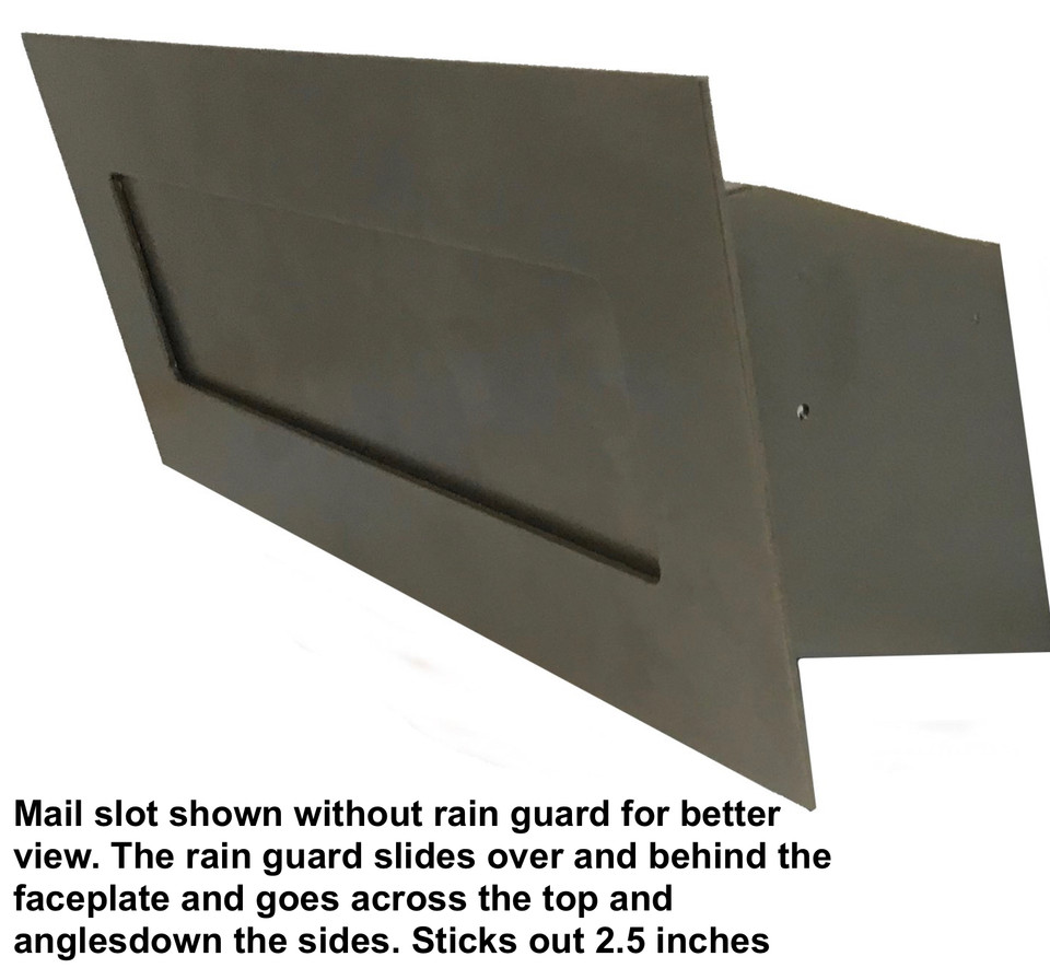 Through Wall Mail Slot Chute with Rain Guard