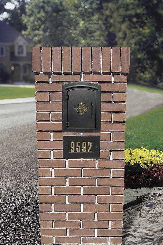 Rear Access Locking Mailbox with Secure Drop Door