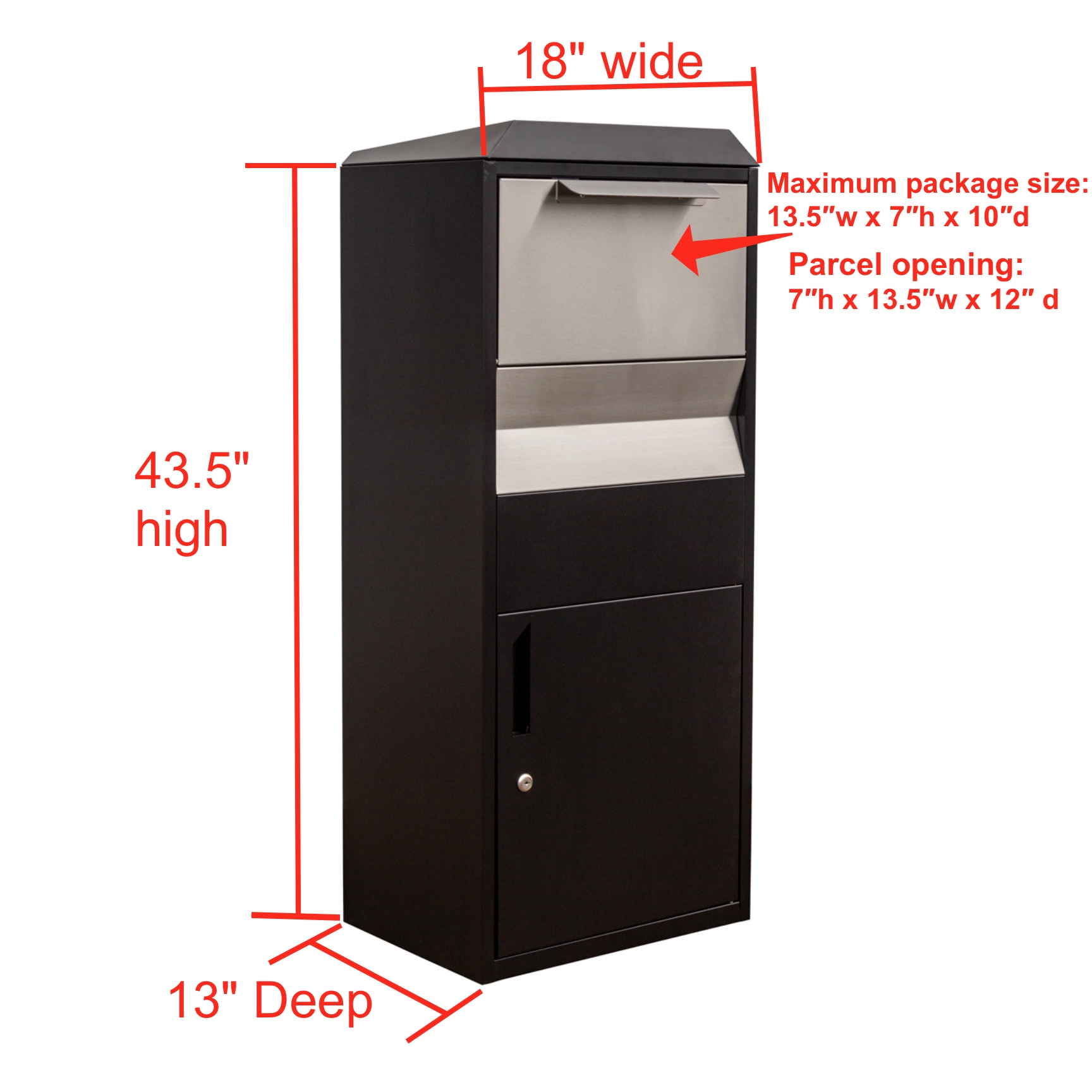 Extra Large Free Standing Parcel Drop Box Locking Parcel Drop Boxes