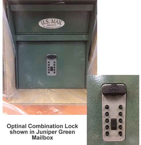 Locking Mailbox with Optional Combination Mechanical Lock - Curbside ...