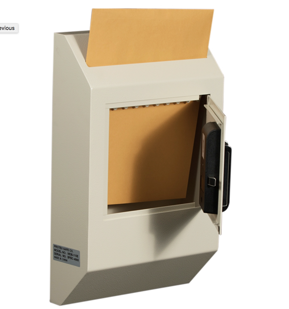 Locking Wall Mounted Payment Drop Box - Locking Drop Boxes