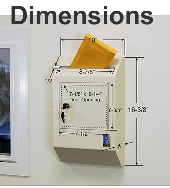 Locking Wall Mounted Payment Drop Box - Locking Drop Boxes