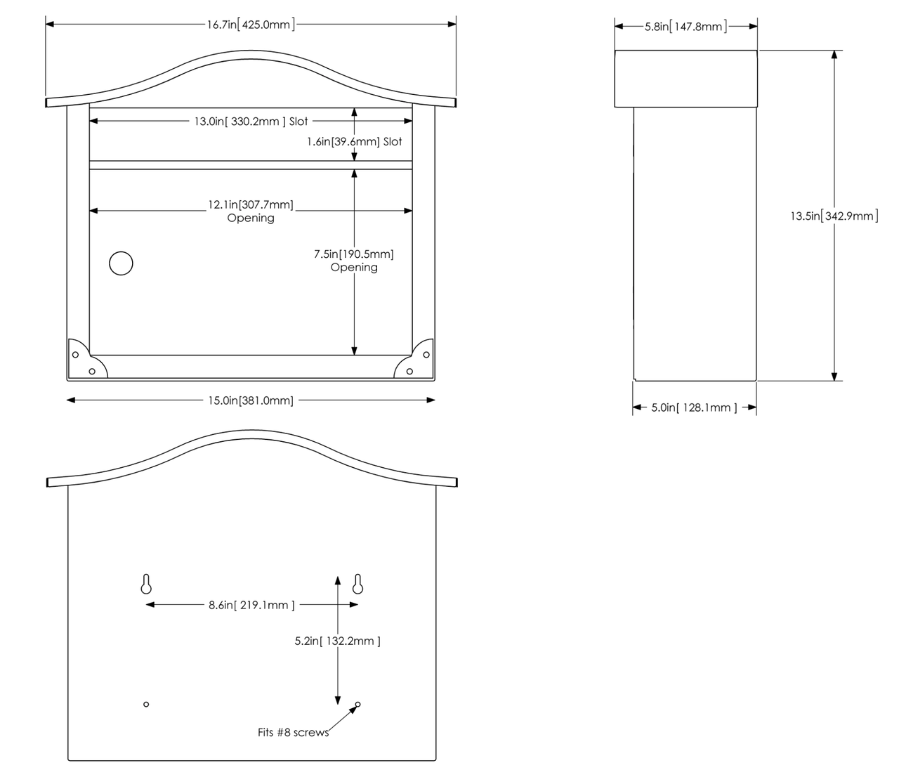 Locking Wall Mount Mailbox - Wall Mounted Locking Mailboxes