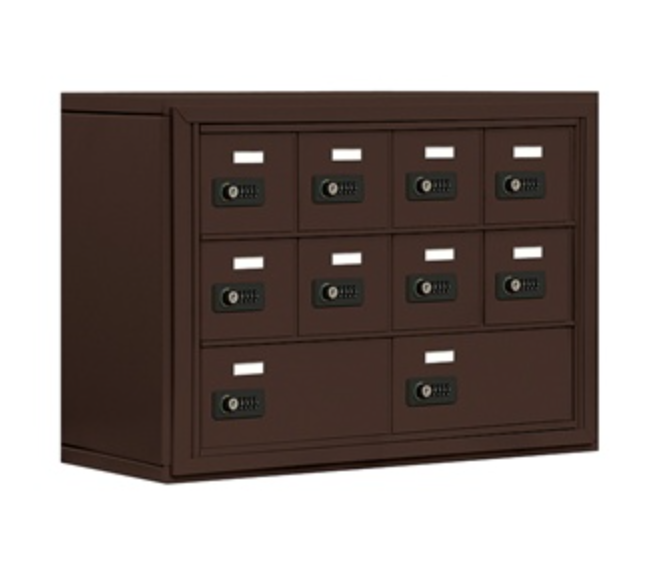 10 Door Cell Phone Locker with Combination Locks - Locking Security Mailbox