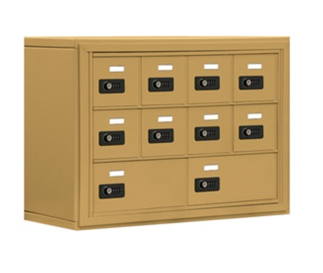 10 Door Cell Phone Locker with Combination Locks - Locking Security Mailbox