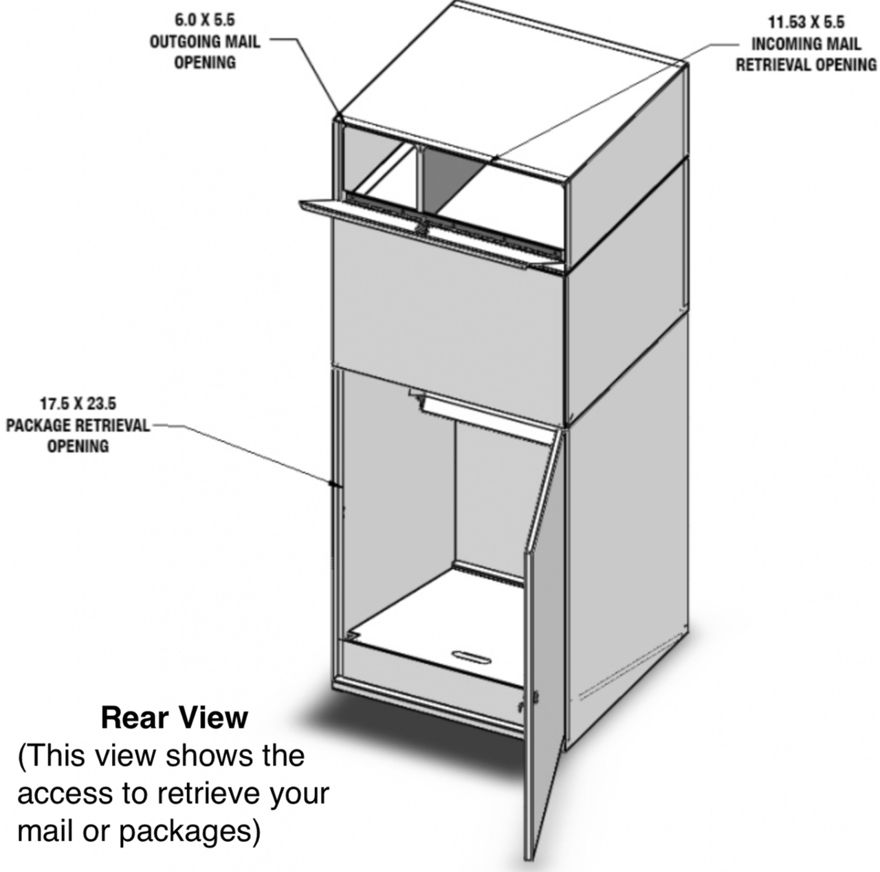 Mailbox for Packages with Separate US Mail Receptacle - Locking ...
