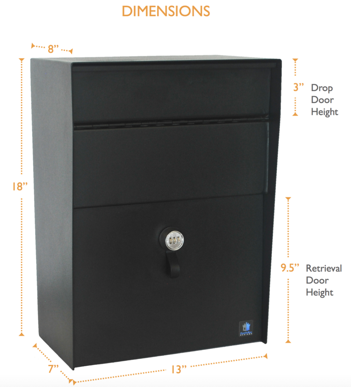 Payment Wall Mounted Drop Box High Security Mailbox Made 12 Gauge Steel