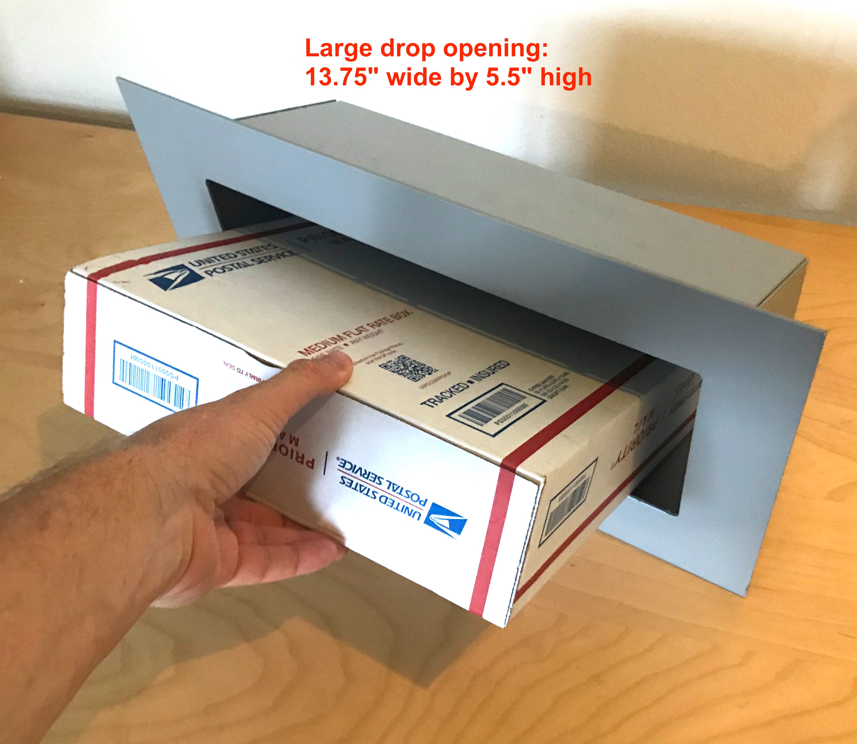 Large Through the Wall Letter Drop Slot with Chute