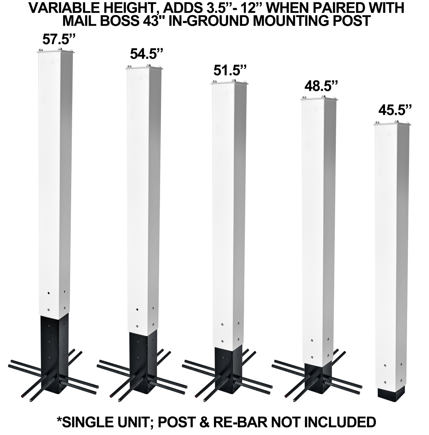 Mailboss Post Extension InGround - Locking Security Mailbox