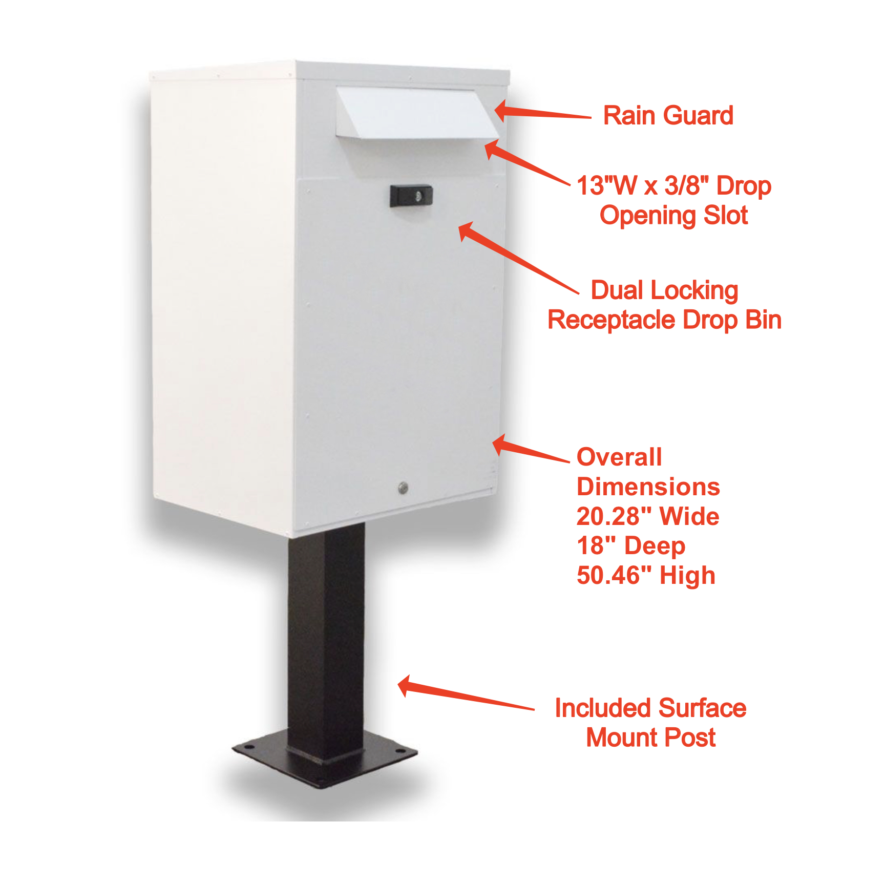 Large Invoice Payment or Ballot Dropbox Free Standing