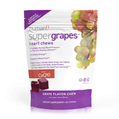 SuperGrapes Heart Chews with CoQ10 by Neogenis Labs / HumanN For ...