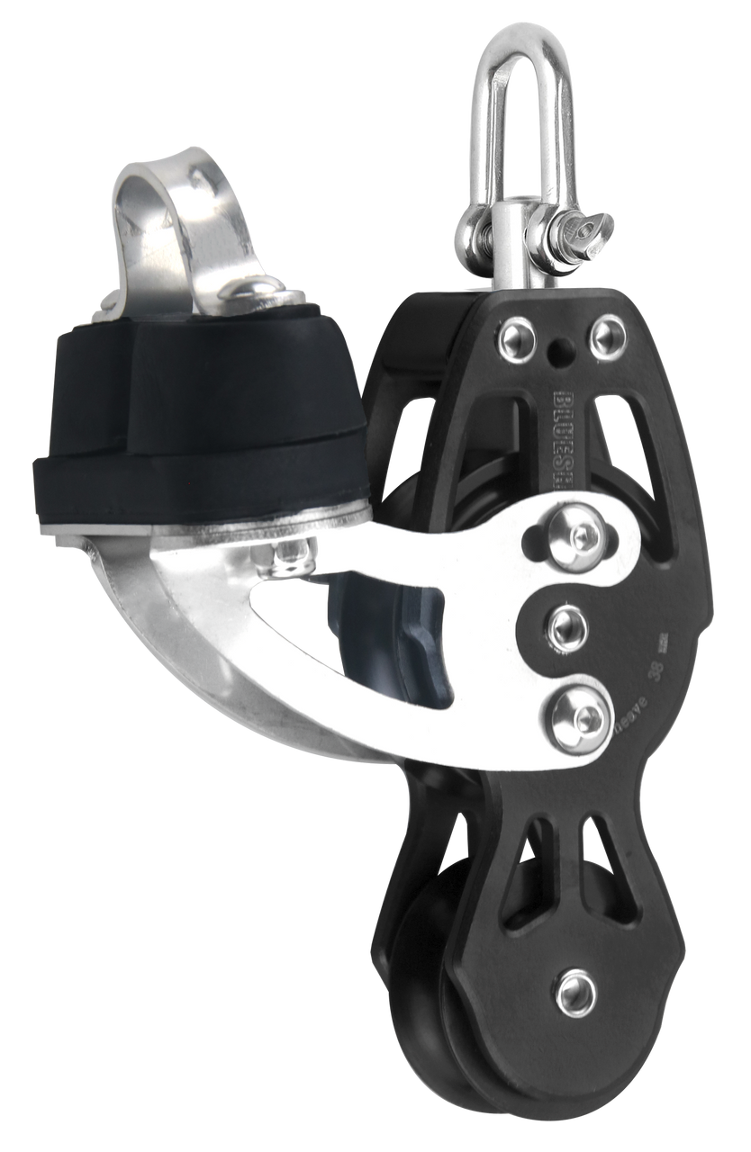 BLUESHARK 38mm Single Swivel Fiddle Adjustable Cam Aluminum Sailing ...