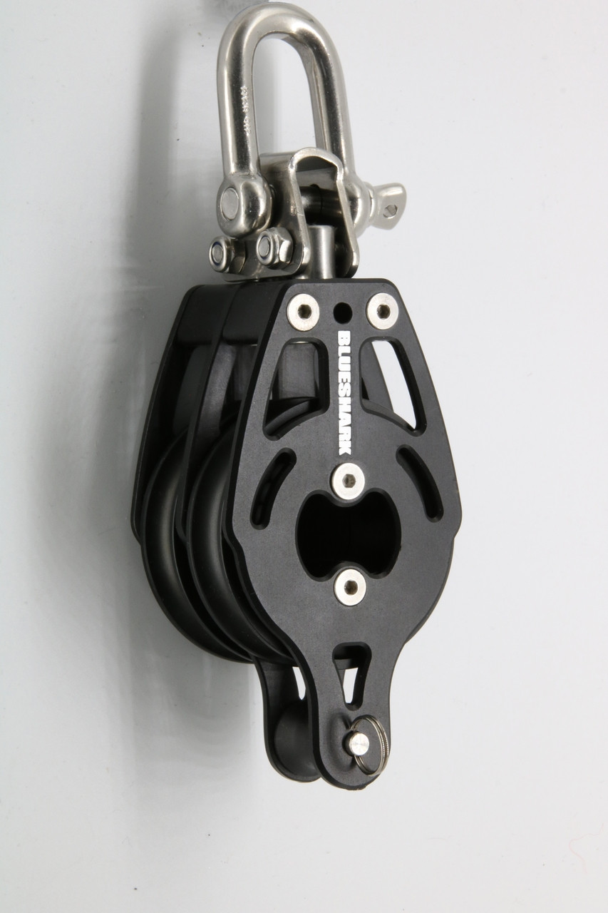 BLUESHARK 57mm Double Fixed Becket Aluminum Sailing Block 2314 - MarineNow