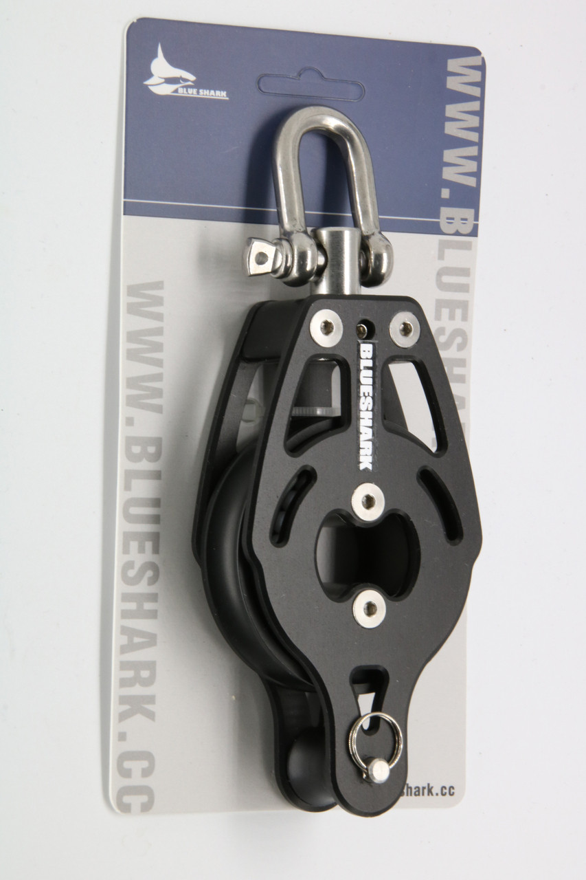 BLUESHARK 57mm Single Swivel Becket Aluminum Sailing Block 2313 - MarineNow