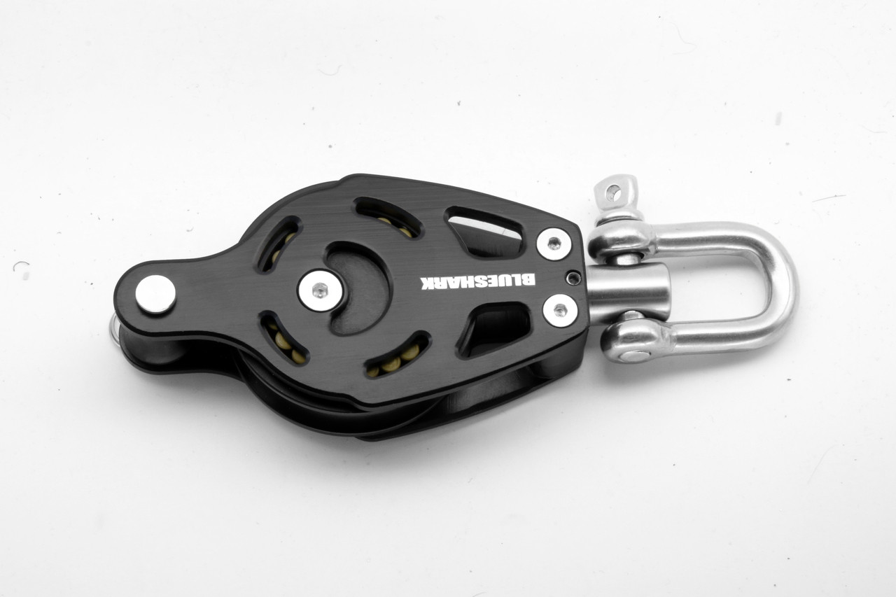 BLUESHARK 57mm Single Swivel Becket Aluminum Torlon Roller Bearing ...