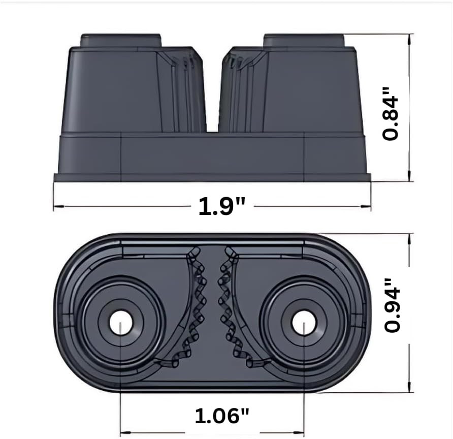 BLUESHARK Nylon Sailing Cam Cleat 125 | for Line Sizes 1/8" in - 1/4 ...