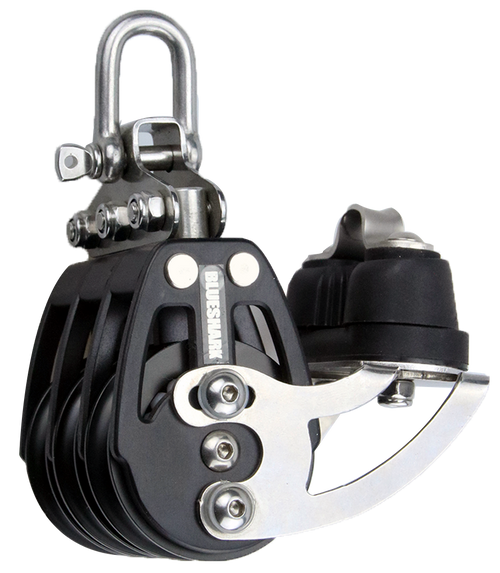 BLUESHARK 38mm Fixed Triple Adjustable Cam Aluminum Sailing Block 2261 ...