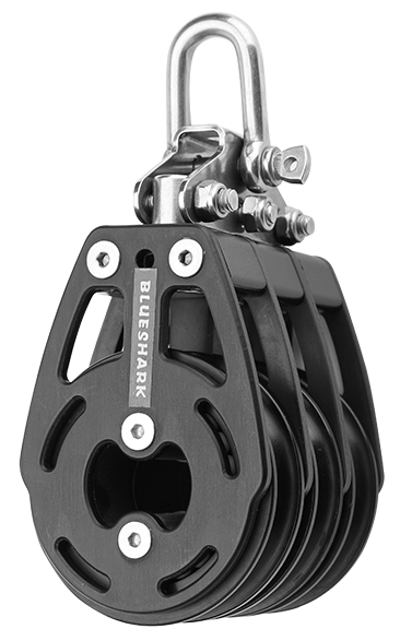 BLUESHARK 57mm Fixed Triple Aluminum Sailing Block 2312 - MarineNow
