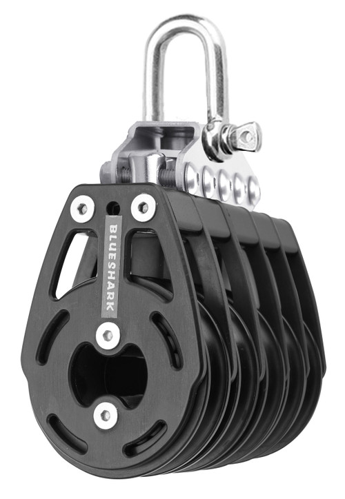 BLUESHARK 57mm Five Sheave Fixed Aluminum Sailing Block 2341 - MarineNow