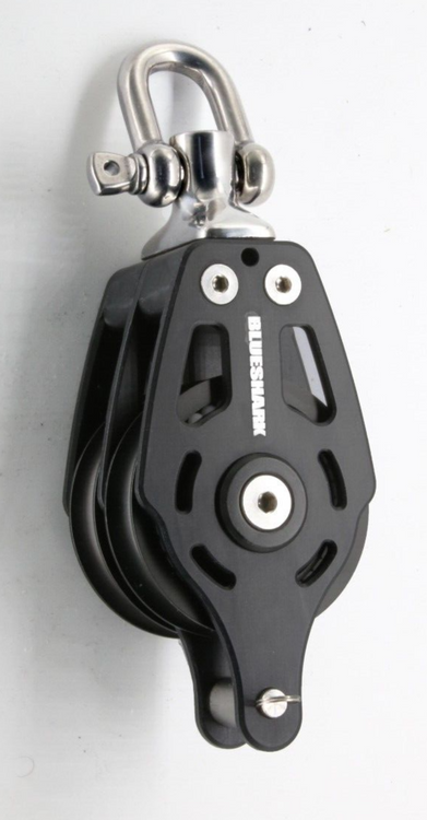 BLUESHARK 75mm Double FIxed Becket High Performance Aluminum Sailing ...