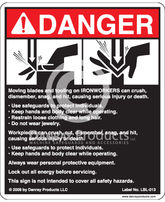Danray Safety Sign - Ironworkers - Stronghold Safety Engineering