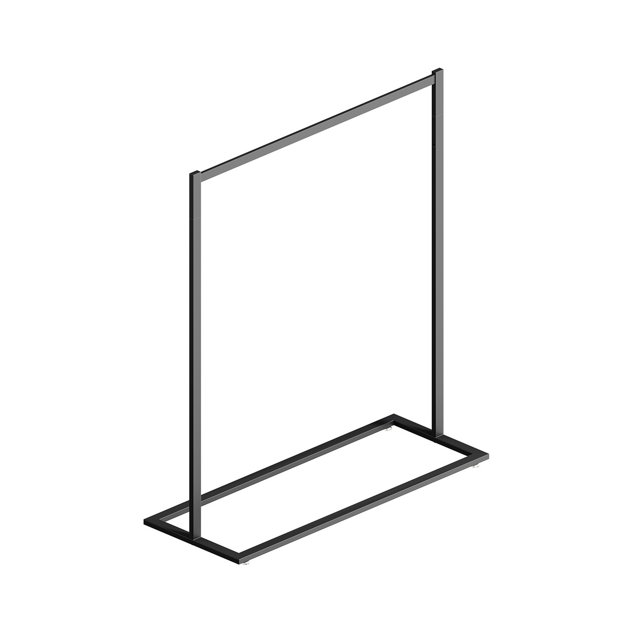 Style clothes rack 1200 W x 457 D x 1400mm H(R3120BKS) - Shop for Shops