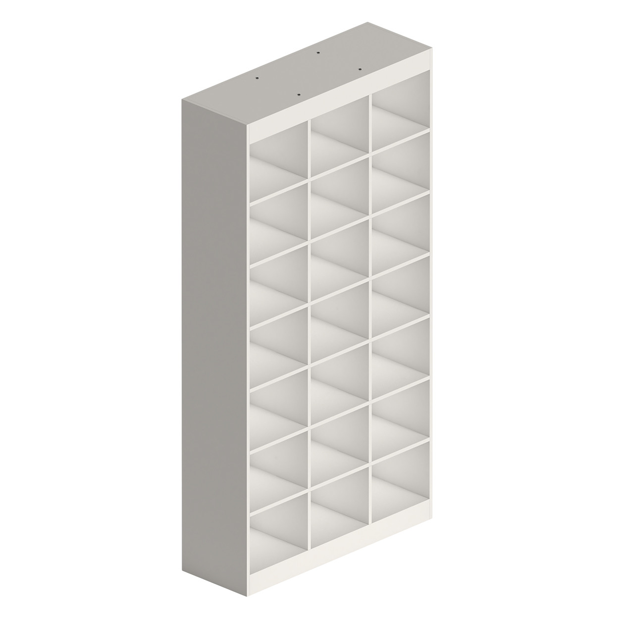 Pigeon Hole Unit 3 x 7 cubes - 1167mm W x 400mm D x 2268mm H(M5050WH ...
