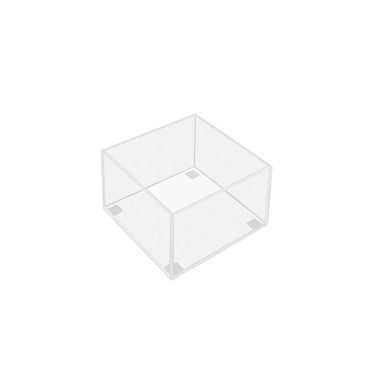 Acrylic stackable container with 1 compartment 102 L x 102 D x 66 mm H ...