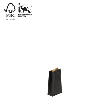 Kraft paper gift bag short 85 W x 165 H x 45 mm gusset(A8000.1BK)