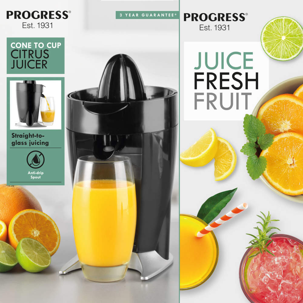 Cone To Cup Citrus Juicer - Progress Cookshop