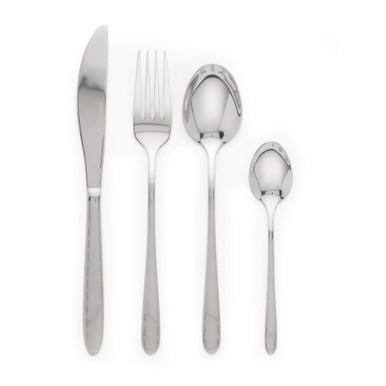 16 PieceDeco Curve Cutlery Set - Stainless Steel - Progress Cookshop