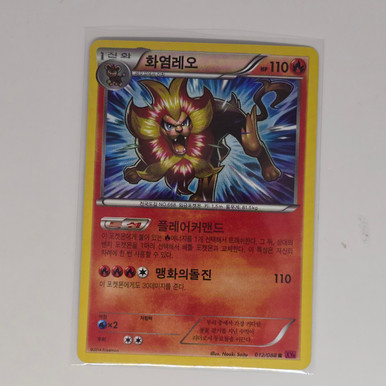 Korean Pokemon Card - X & Y Era - R / Rare Holo Foil - Pyroar ...