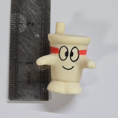 Cute Soda Cup Dude Sofubi Finger Puppet Mini Figure (INSIDE IS STAINED ...