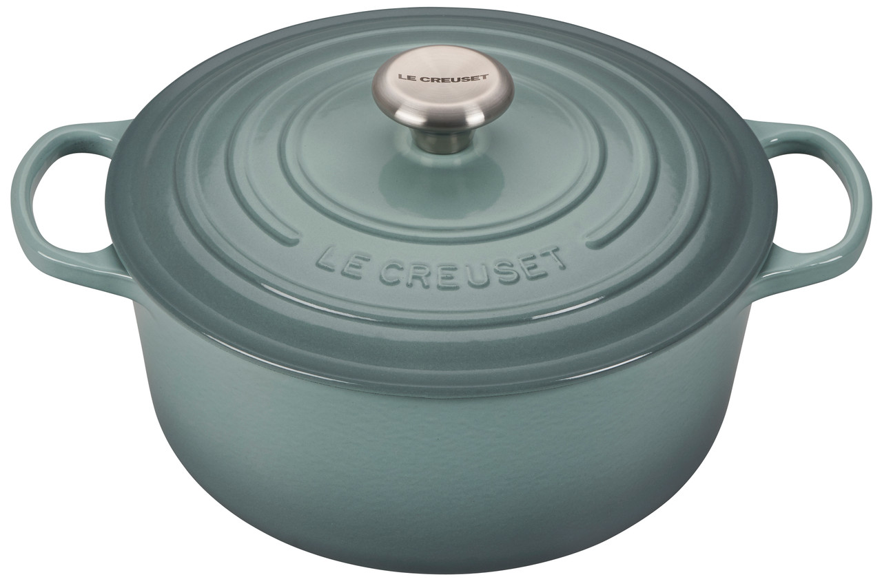 Le Creuset Signature Cast Iron 5.5 qt. Sea Salt Round Dutch Oven