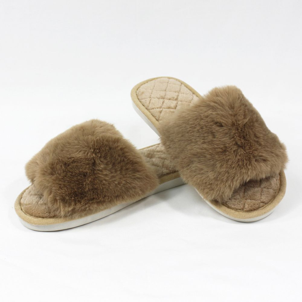 Buy Caramel Classic Slide Plush Slippers by Honeydew | Commercial ...