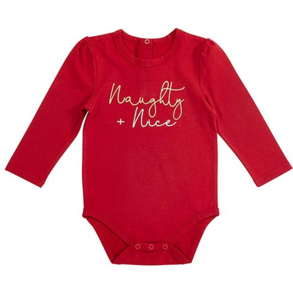 Buy Naughty and Nice Long-Sleeve Snapshirt (6-12 months) by Stephan ...