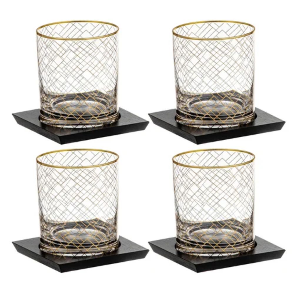 Winston Whisky Glass + Coaster Set - 4 Pack by Tempa | CSL | Buy Now