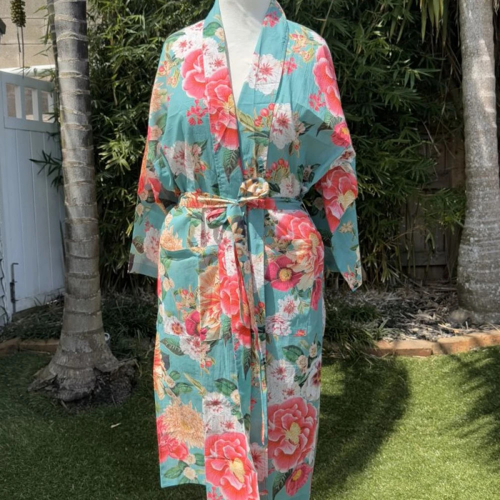 Purchase Fleur Kimono Robe Lagoon by Floressents | www ...