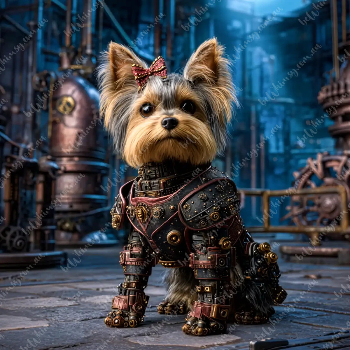 Pipwhistle – Steampunk Yorkie | Extra-Large Rice Paper Print | A0–A3 ...