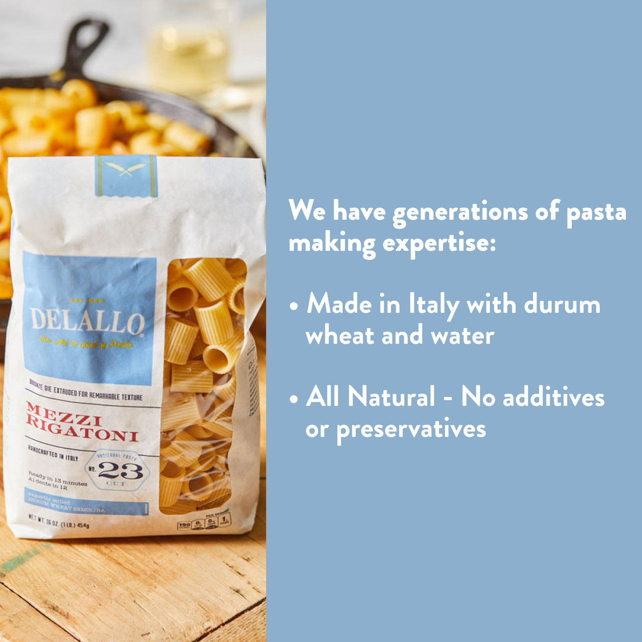 Mezzi Rigatoni Pasta | DeLallo