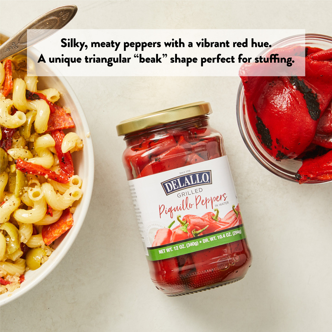 Grilled Piquillo Peppers (12 oz. Jar) | DeLallo