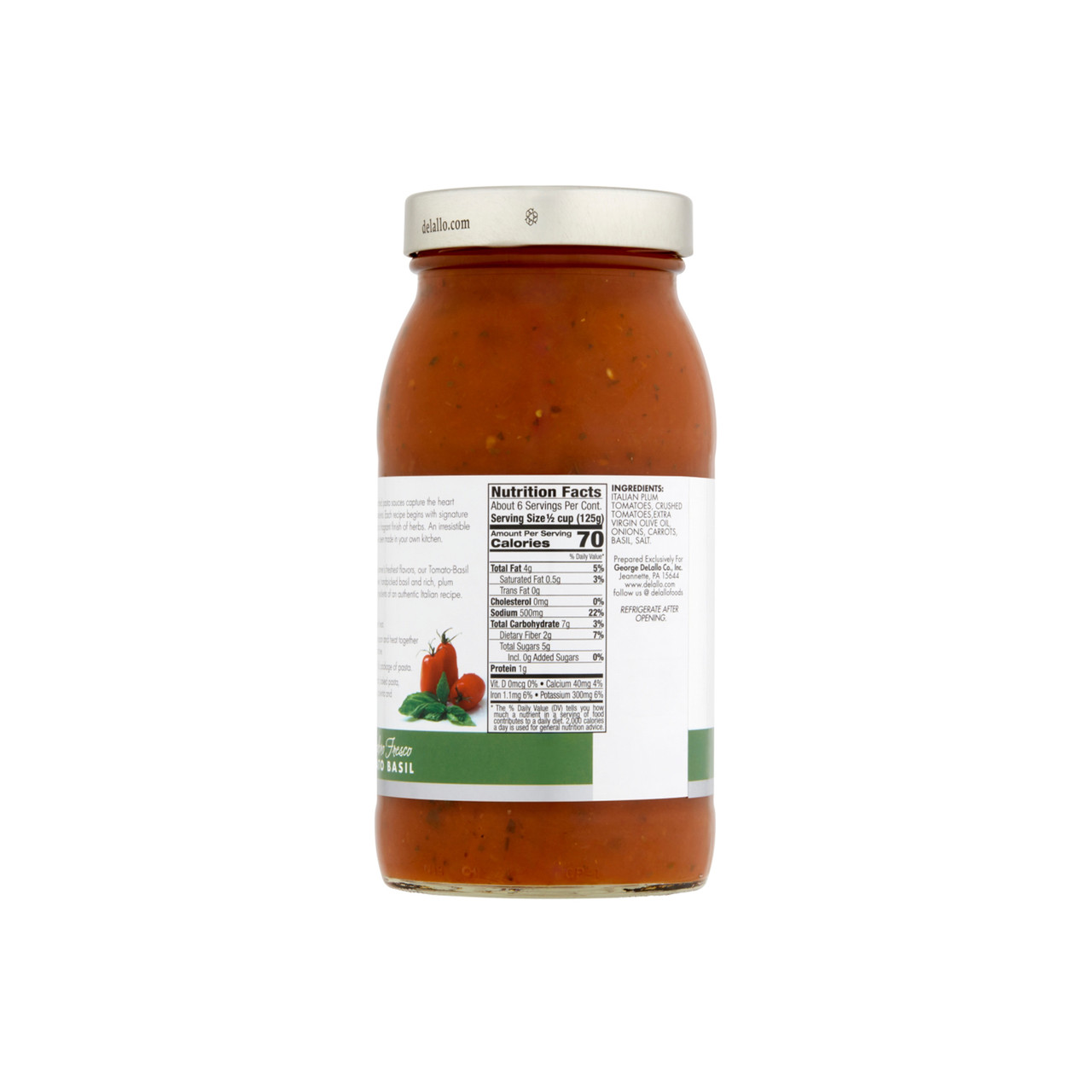 Jarred Tomato Basil Sauce (Pomodoro Fresco) | DeLallo Jarred Tomato Basil Sauce (Pomodoro Fresco) | DeLallo