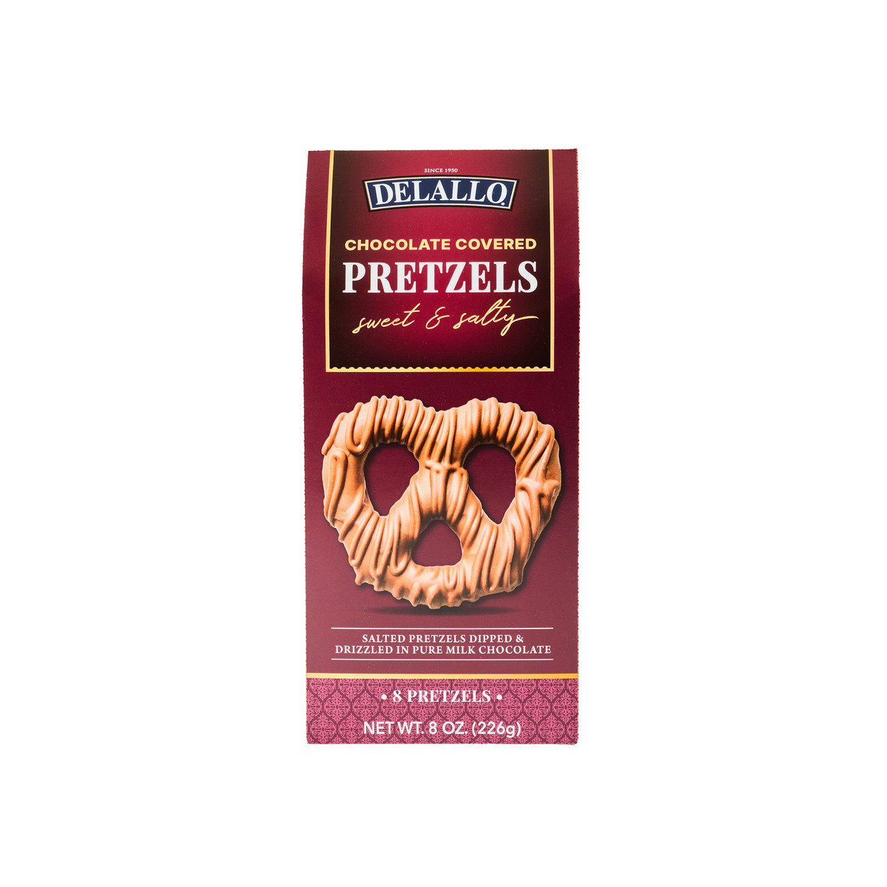 Chocolate Covered Pretzels (Carton) | DeLallo