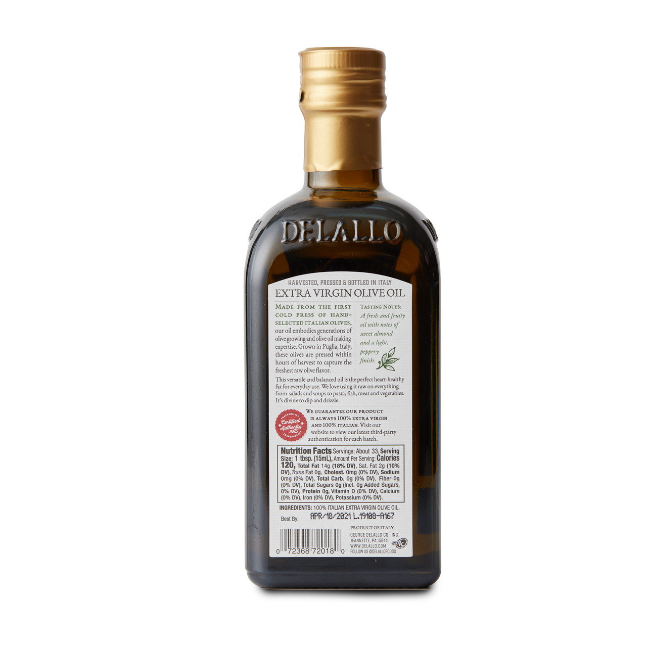 Extra Virgin Olive Oil (16.9 oz.) | DeLallo