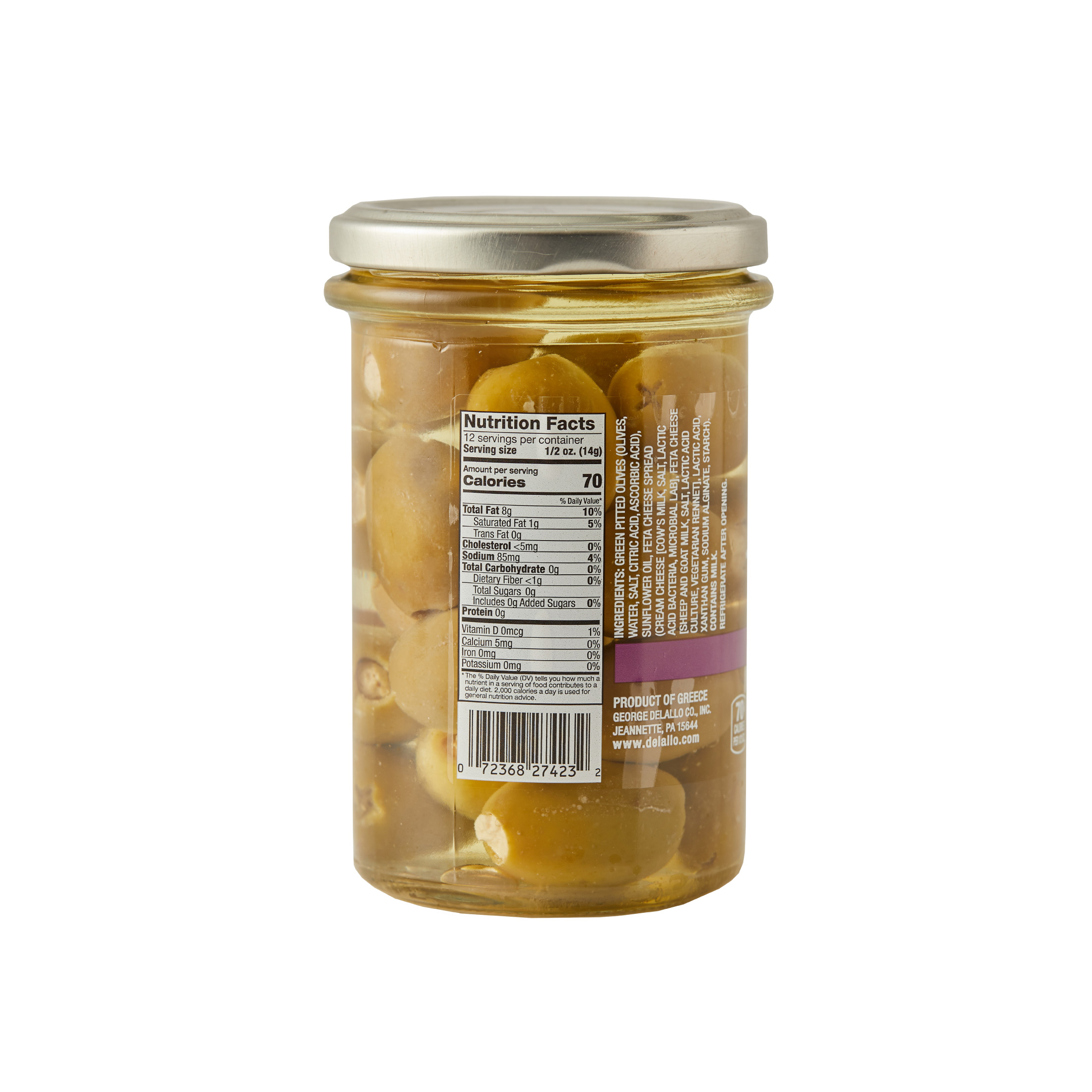 Feta Stuffed Olives (Jar) | DeLallo