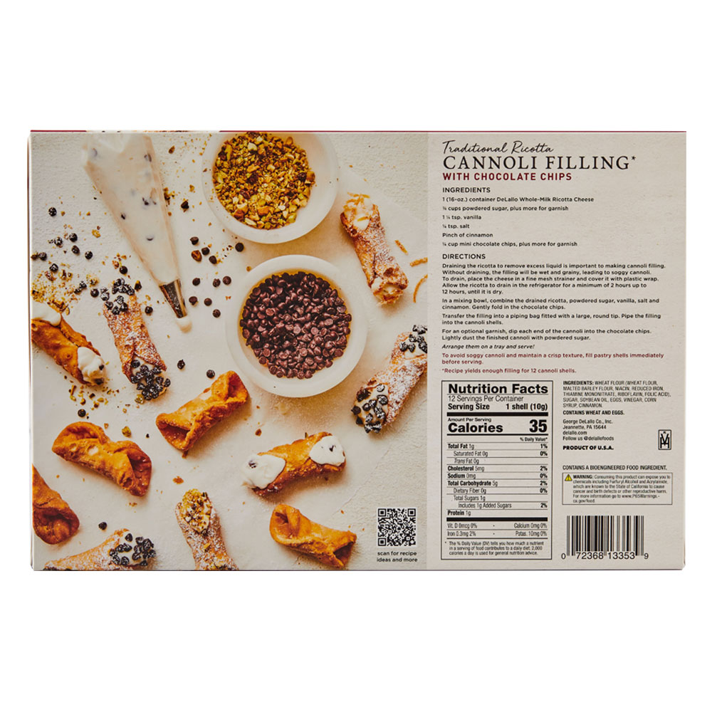 Mini Cannoli Shells | DeLallo