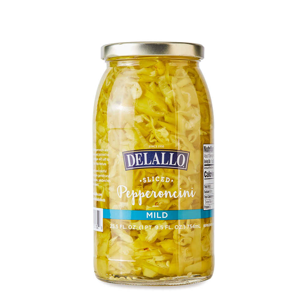 Sliced Mild Pepperoncini Peppers (25.5 oz.) | DeLallo