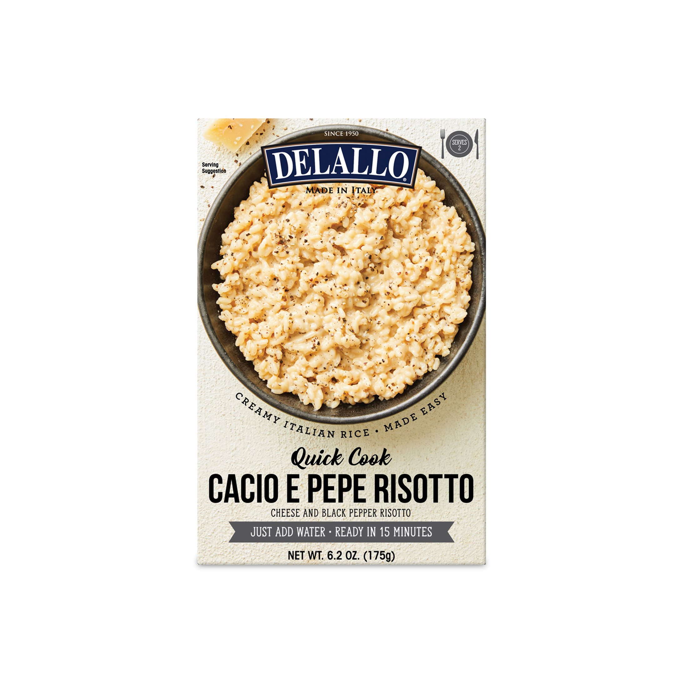 Boxed Cacio E Pepe Risotto (Quick Cook) | DeLallo